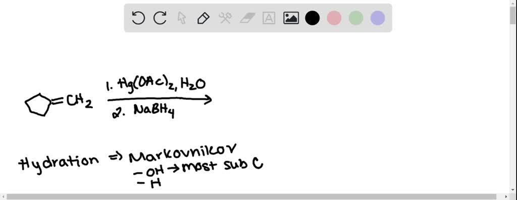 Solved Draw The Structure Of The Major Organic Product Of The Following Reaction Chz Hg Oac
