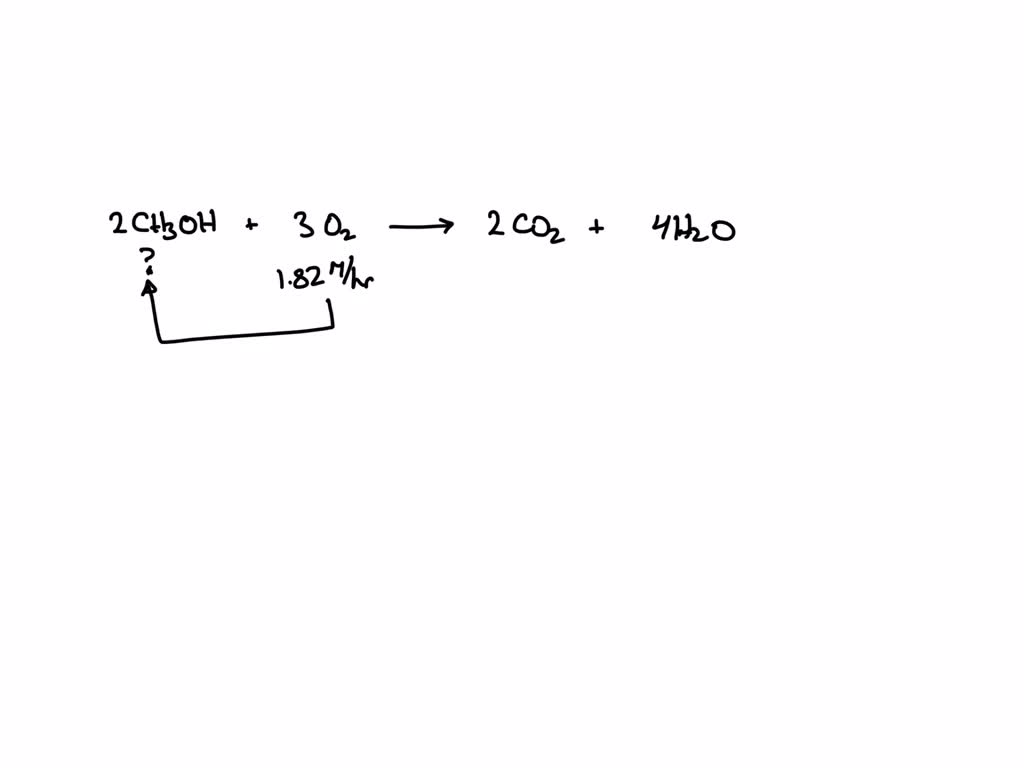For the following reaction, if O2 is used up at a rate of 1.82Mhr, what ...