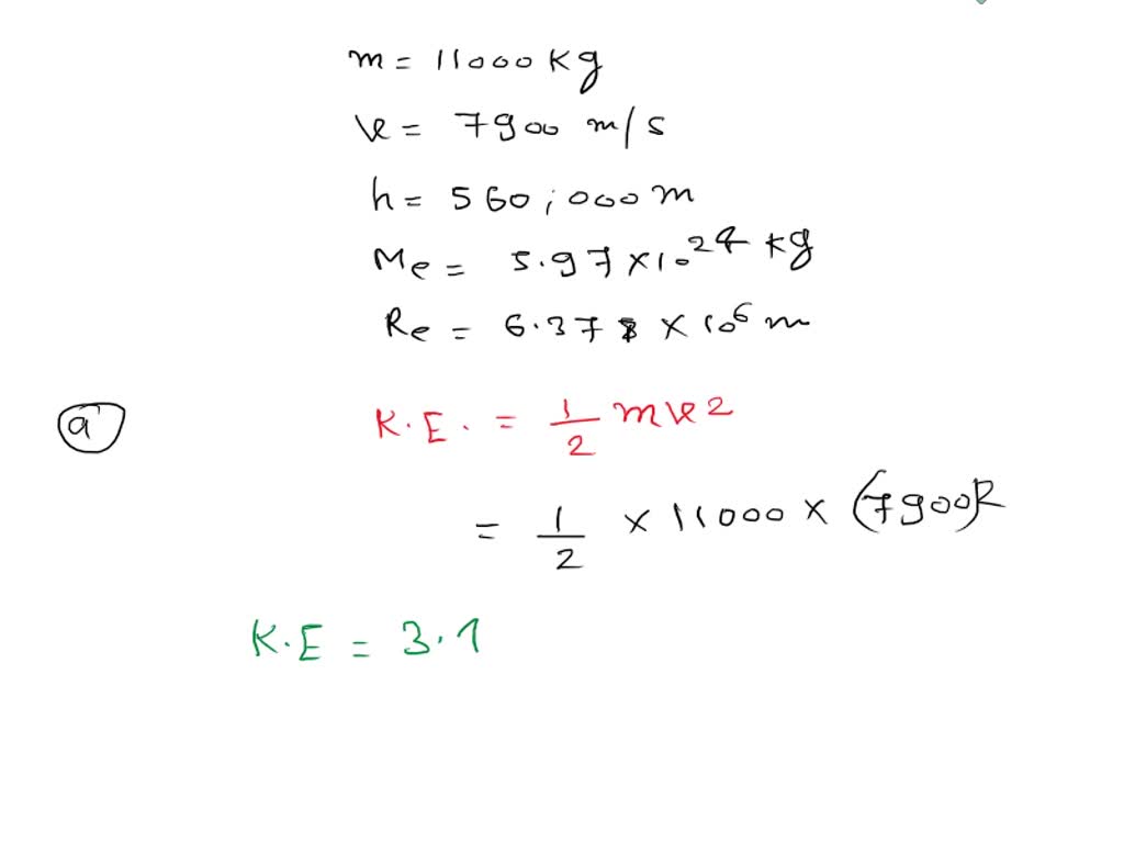 SOLVED: As it orbits the Earth, the 11,000-kg Hubble Space Telescope ...