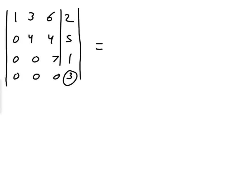 Solved Linear Algebra Compute The Given Determinant Using Row Operations Determinant 8194