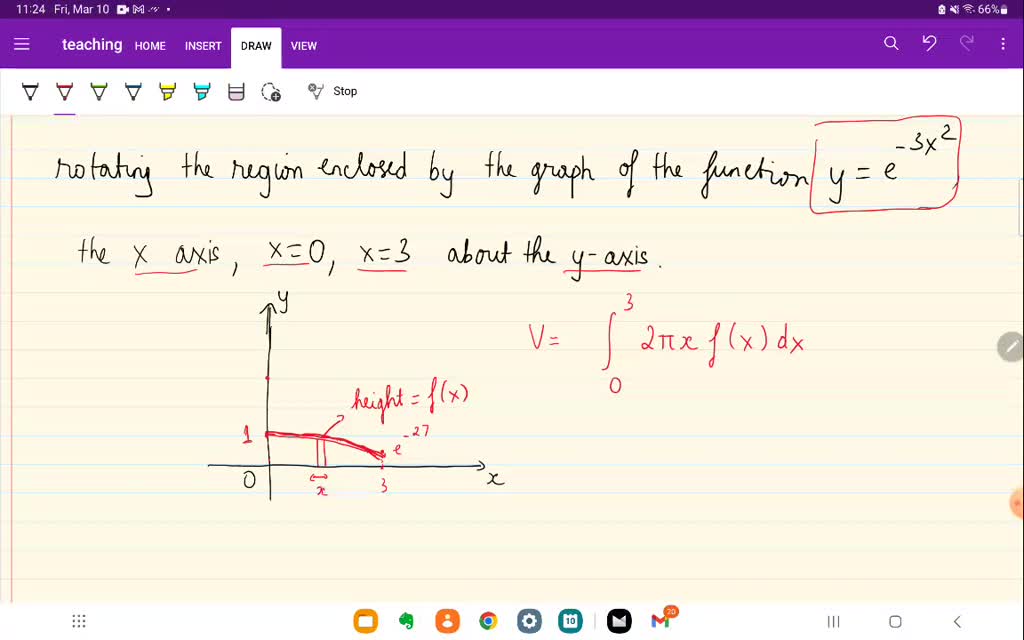 SOLVED: Use the Shell Method to compute the volume of a solid obtained ...