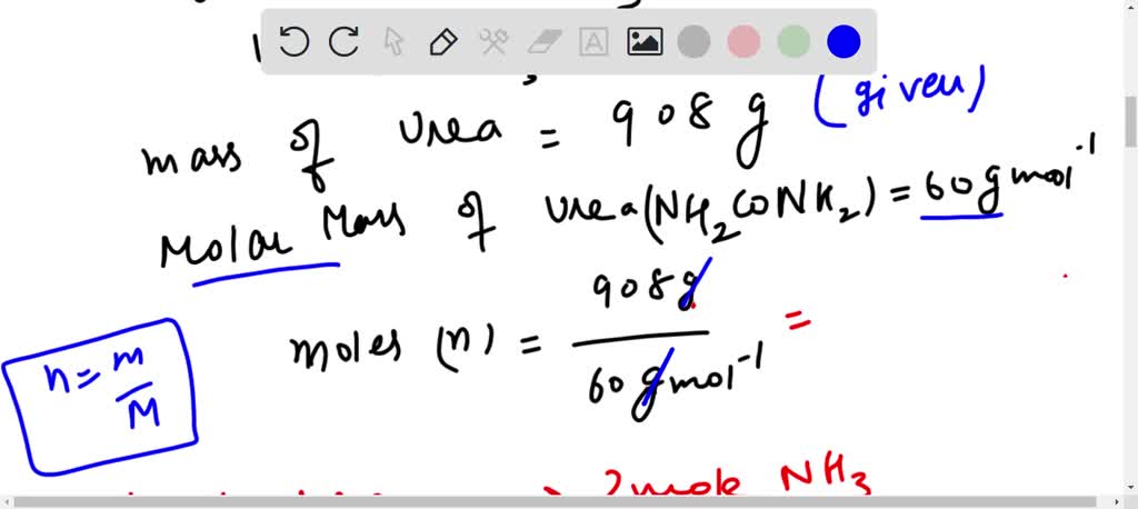 SOLVED: Ammonia reacts with carbon dioxide gas to produce urea as given ...