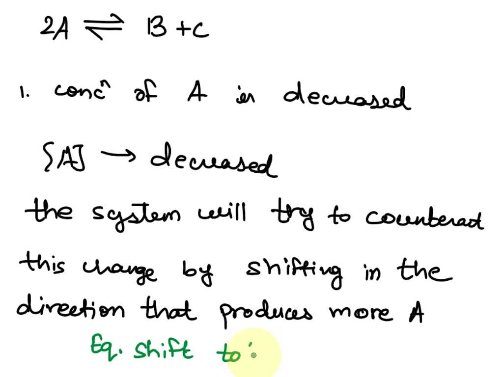 SOLVED: According to Le Chatelier's Principle, what happens in each of ...