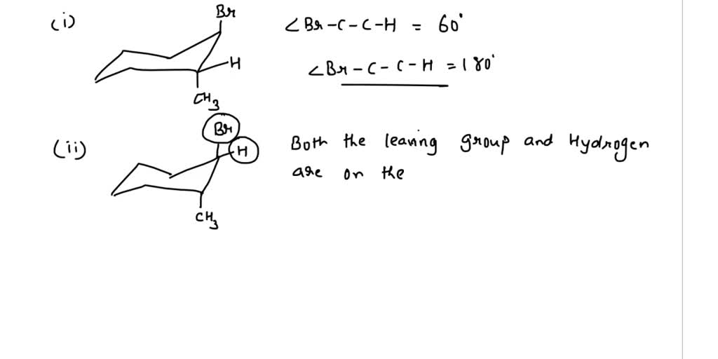 SOLVED: In an E2 elimination reaction, the leaving group and the ...