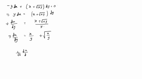 solve the given differential equation by using appropriate substitution the de is homogeneous y ...