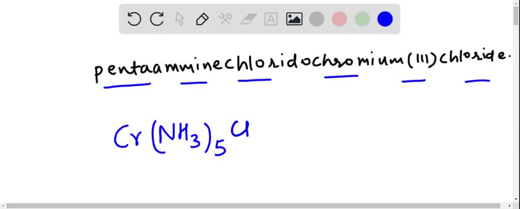 SOLVED: Give the formula for the compound triamminetrichlorocobalt(III ...