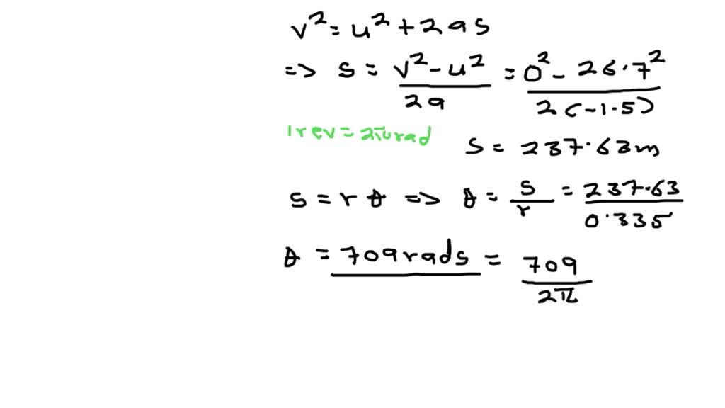 Solved A Car Initially Traveling At 26 7 M S Undergoes A Constant
