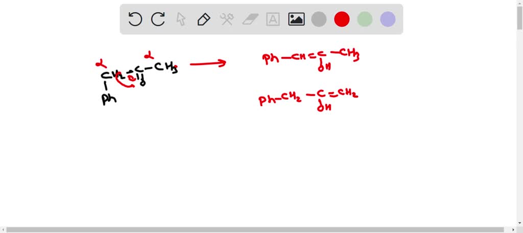 SOLVED: Phenylacetone can form two different enols. (a) Show the ...