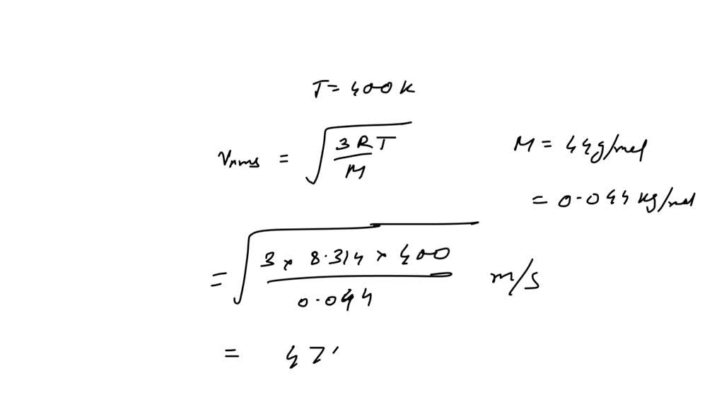 SOLVED: Plot the probability density, [dNv/N] Vs. v, for C02 molecules at 400 K. Indicate on the ...