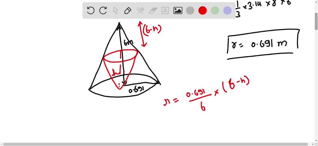 SOLVED: A right circular cone is to be inscribed in another right ...