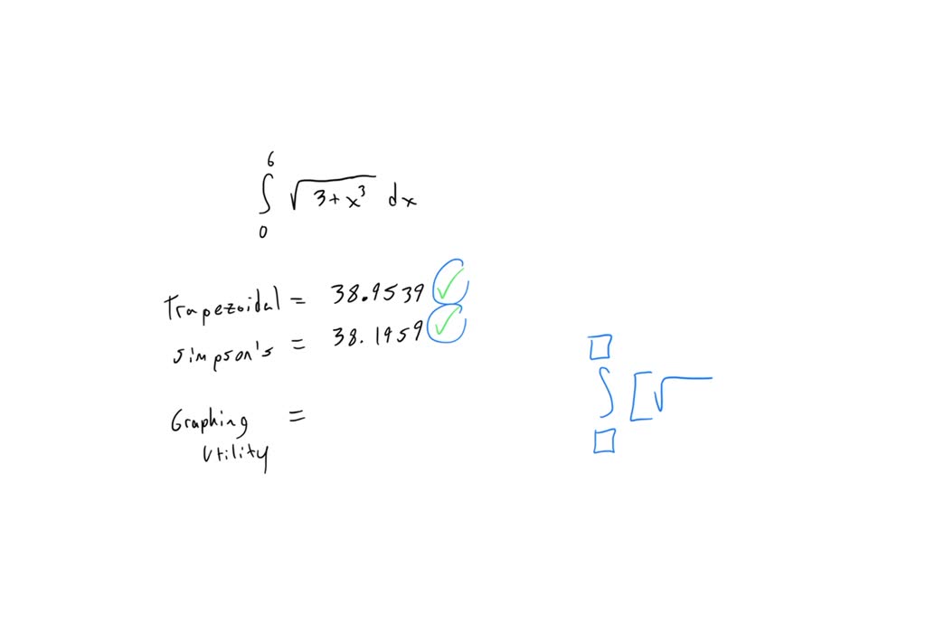 SOLVED: Approximate the definite integral using the Trapezoidal Rule ...