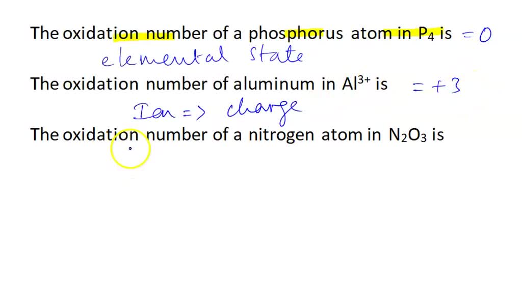 SOLVED: 20. The oxidation number of a phosphorus atom in Pâ‚„ is 21 ...