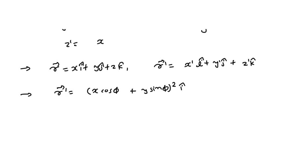 SOLVED: In a set of axes where the z axis is the axis of rotation of a ...
