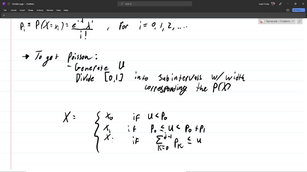 Solved Use The Algorithm For Generating Discrete Random Variables To Obtain A Poisson Random