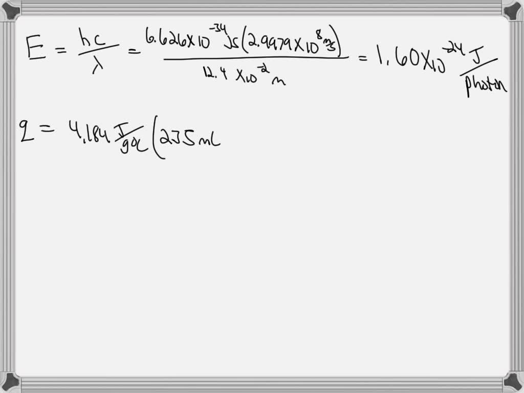 SOLVED: Suppose that the microwave radiation has a wavelength of 12.4 cm. How many photons are ...
