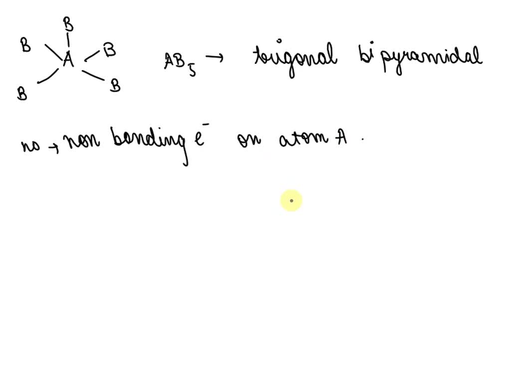 SOLVED: An AB5 molecule adopts the geometry shown below. (a) What is ...