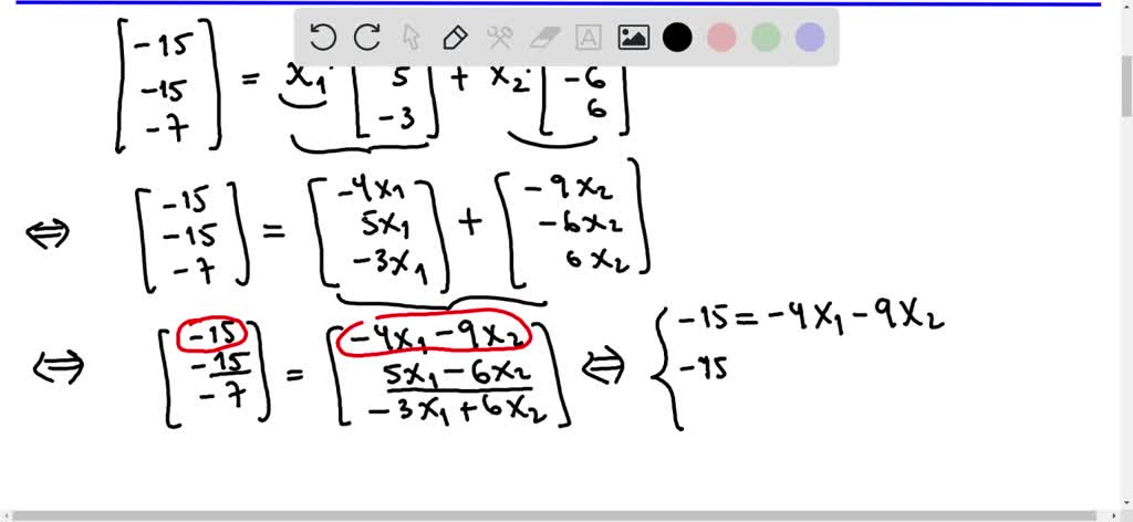 Solved Point The Vector Linear Combination Of The Vectors And If And Only If The Matrix