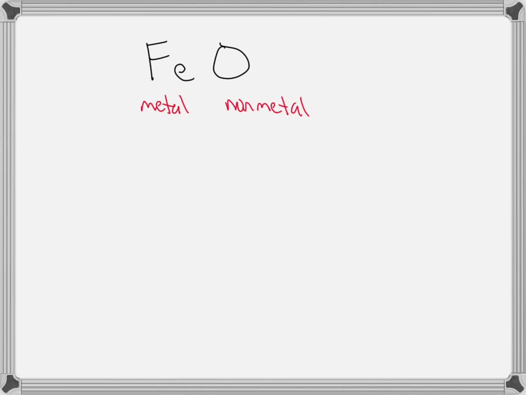 SOLVED: What is the name of the compound with the formula FeO