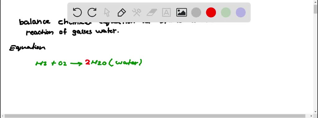 SOLVED: Write a balanced chemical equation for the standard formation reaction of gaseous water H2O