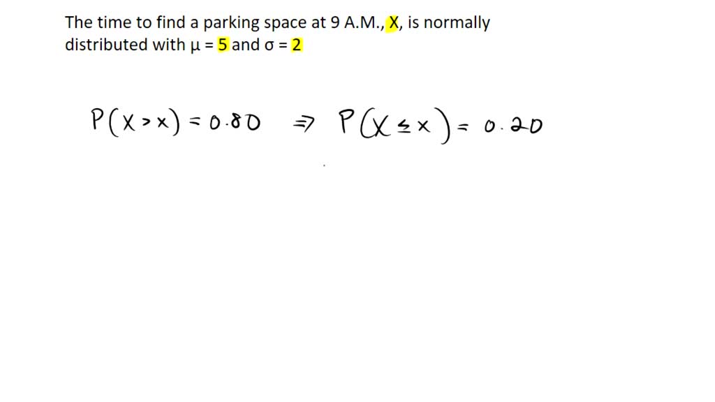 SOLVED: The length of time it takes to find a parking space at 9 A.M ...