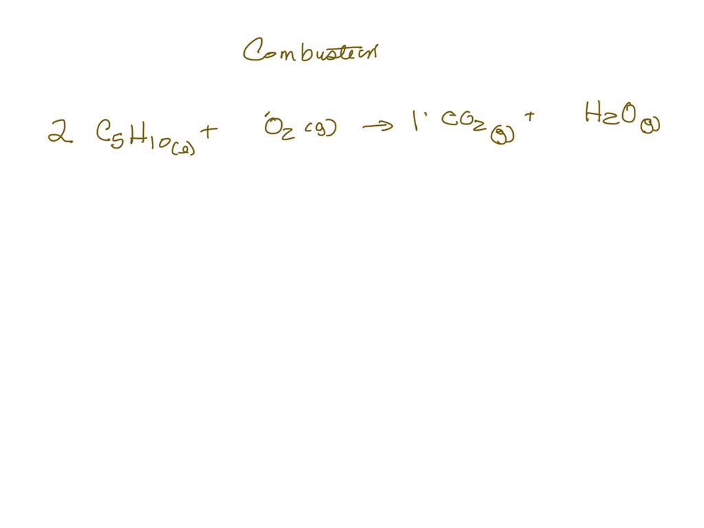 SOLVED: Balance a chemical equation that represents the combustion ...