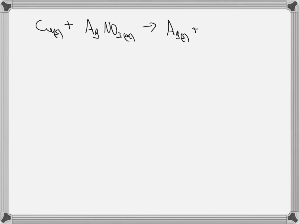 SOLVED: Write a formula and balanced equation for the following: solid ...