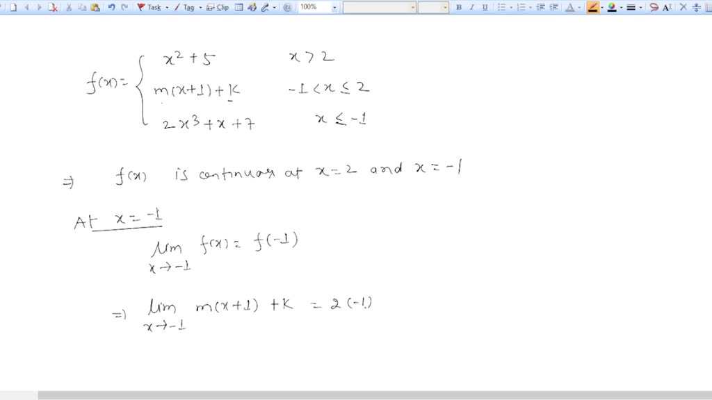 Solved Question Find Values Of The Constants K And M If Possible