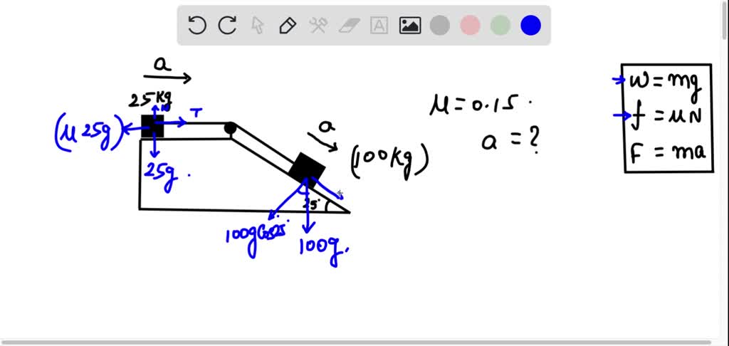 SOLVED: Consider the following scenario: Two masses connected by a string sliding down an ...