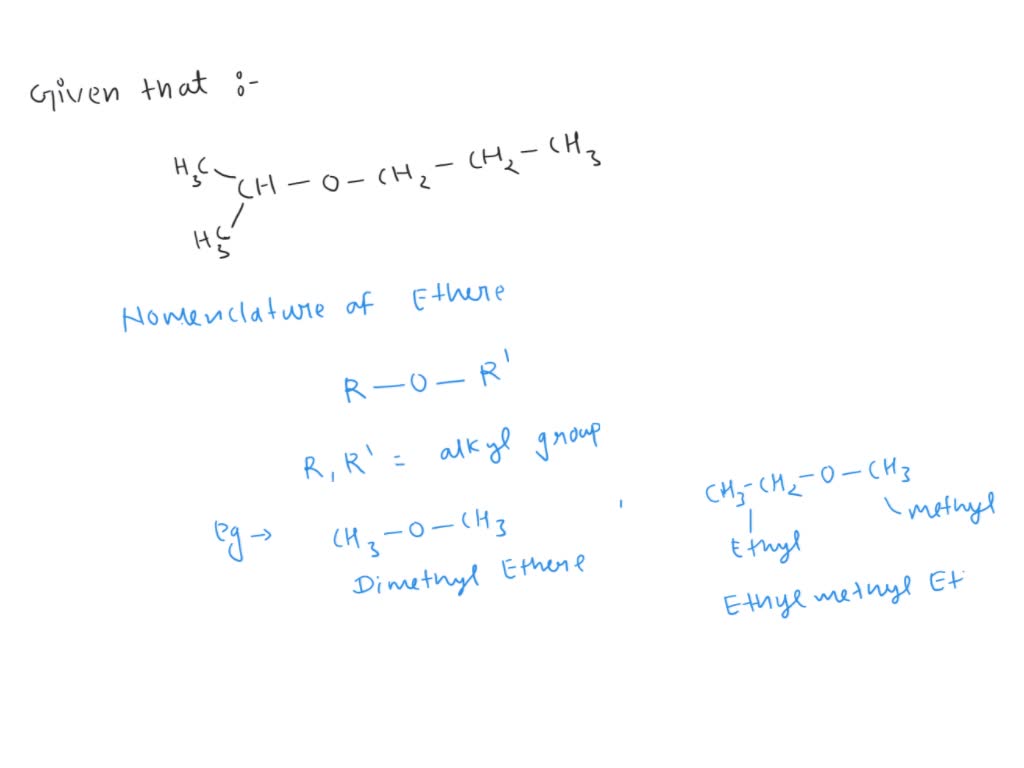 SOLVED: What is the common name for the following compound? HC(CH3)2CH2OCH2CH(CH3)2; Hyc a. sec ...