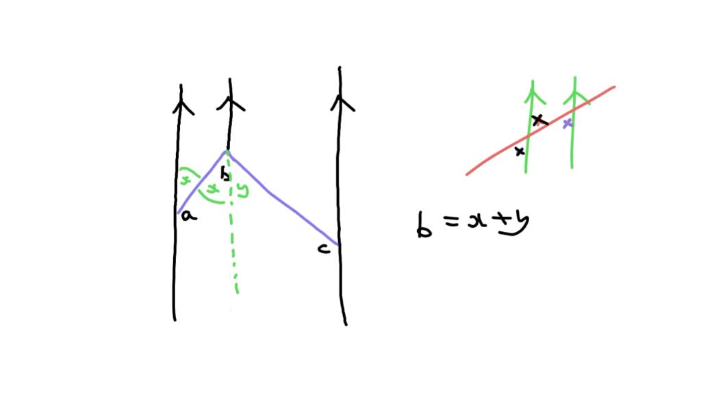 SOLVED: 11. Given that the lines in the figure below marked with arrows are parallel, determine ...