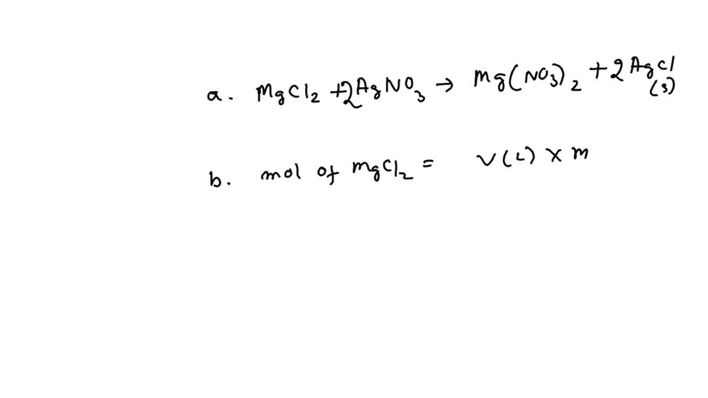 30 mL of 0.100 M magnesium chloride solution is added to a solution of ...