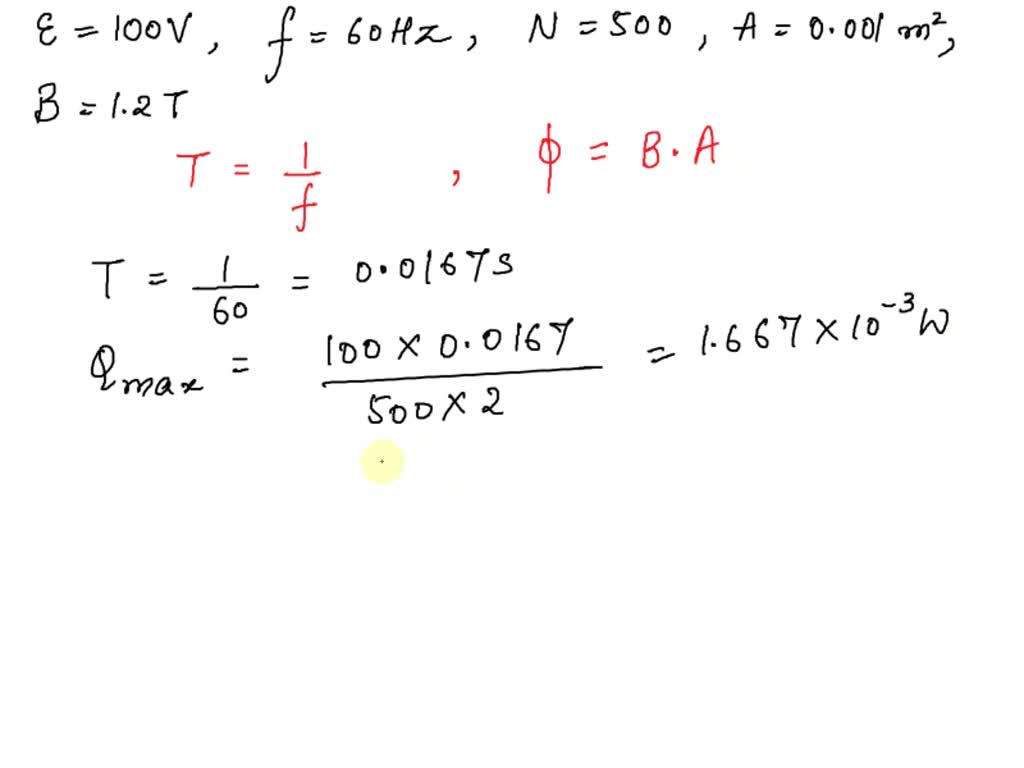 SOLVED: Q4/ A square-wave (Fig 3) voltage of amplitude E = 100 V and frequency 60 Hz is applied ...