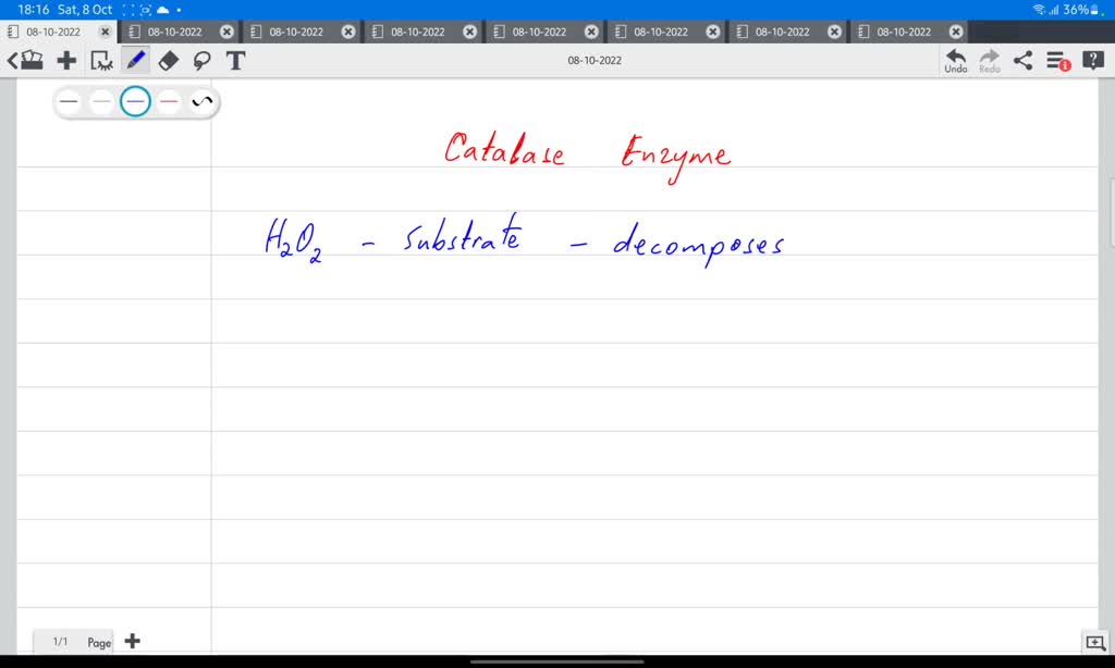 SOLVED: Write a complete reaction involving the enzyme catalase and its ...