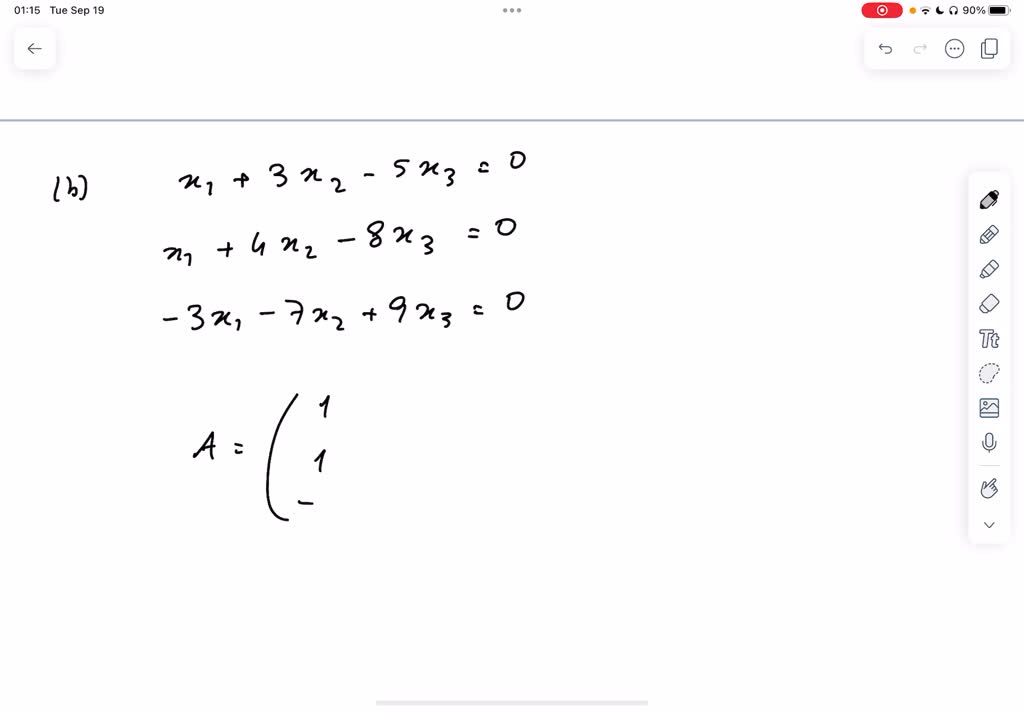 Solved Solve The Linear System And Determine If The System Has A Trivial Or Nontrivial Solution