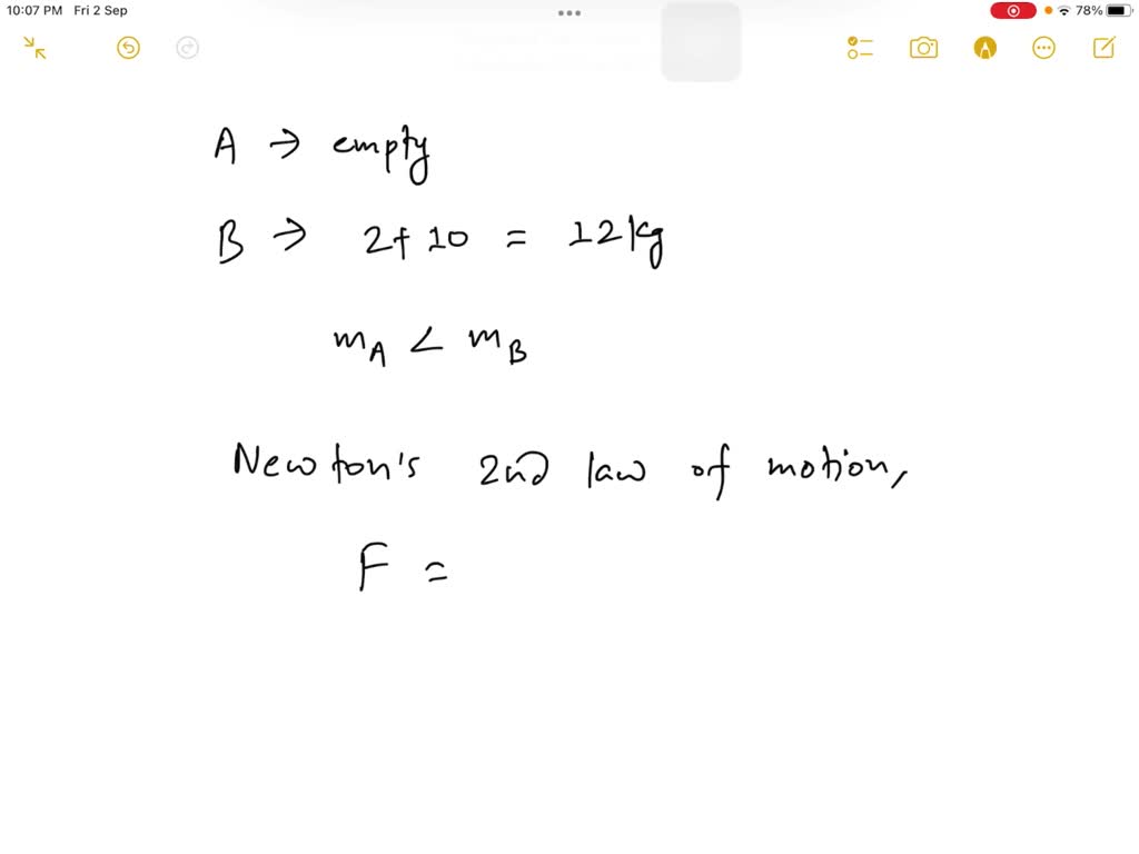 SOLVED: 'which of the 2 carts has a greater acceleration, the cart A or ...