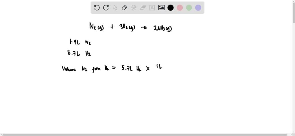 SOLVED: Nitrogen and hydrogen gases react to form ammonia gas via the following reaction: N2(g ...