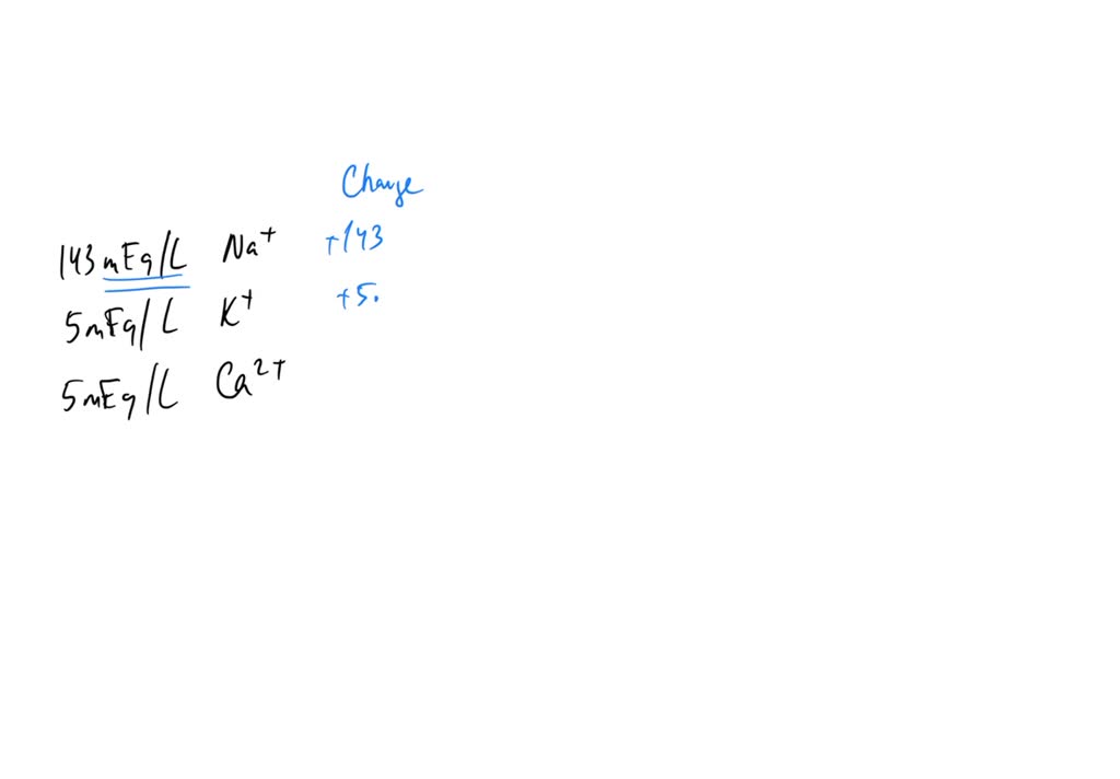 SOLVED: A Ringer’s solution contains the following concentrations of ...