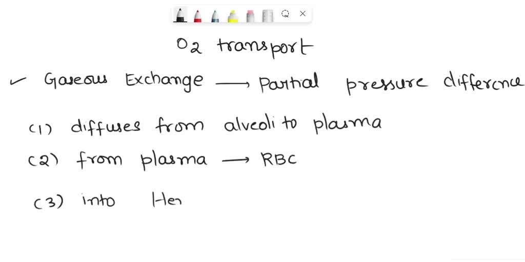 SOLVED: I need help asap. Arrange these events related to oxygen transport and exchange in ...