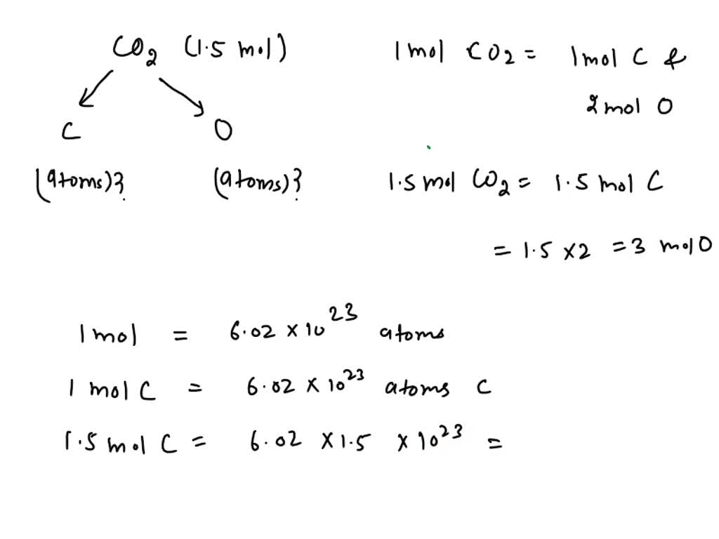how many atoms of carbon and oxygen are present in 15 mole of co2how many molecules and atoms of phosphorus are present in 01 mole of p4 molecules 10198
