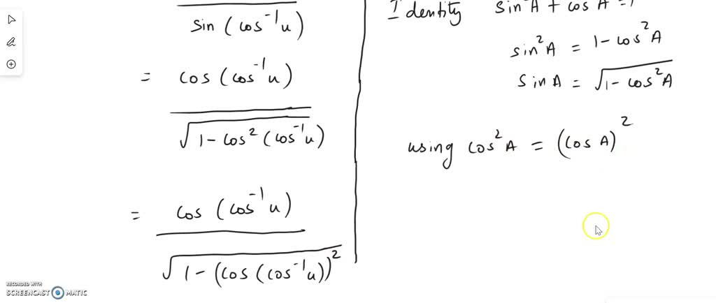 SOLVED: Write the trigonometric expression as an algebraic expression ...