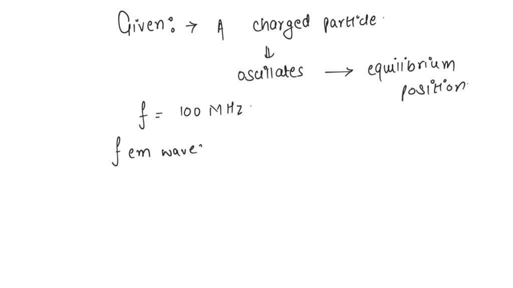 SOLVED: A charged particle oscillates about its equilibrium position ...