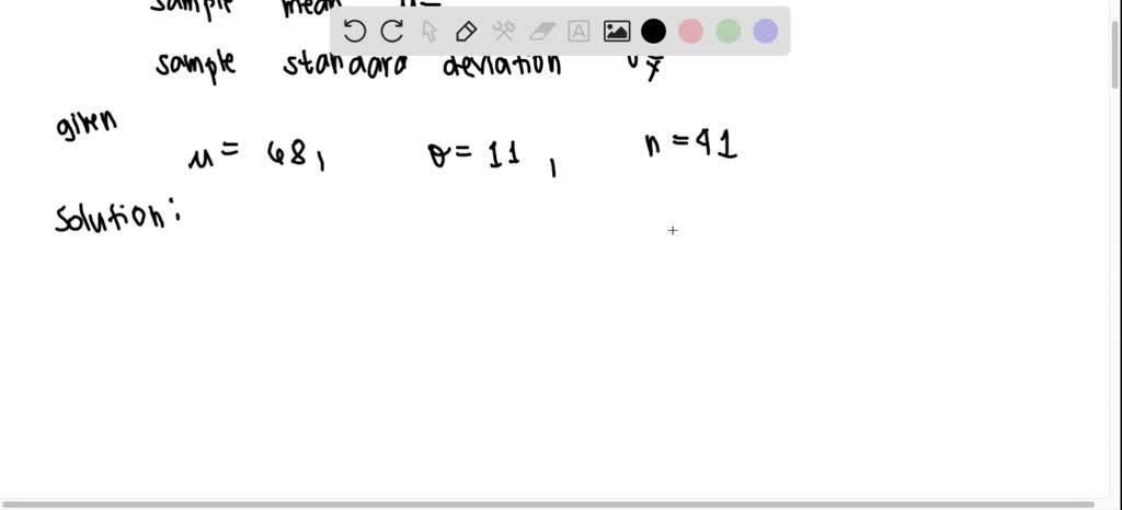 SOLVED: Determine mu Subscript x overbar and sigma Subscript x overbar ... SOLVED: Determine mu Subscript x overbar and sigma Subscript x overbar ...