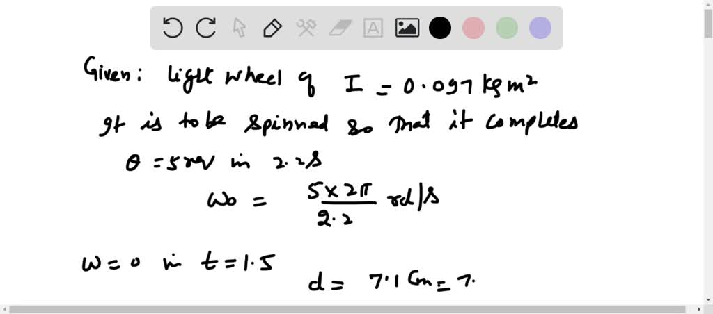 SOLVED: The lightweight wheel on a road bike has a moment of inertia of ...