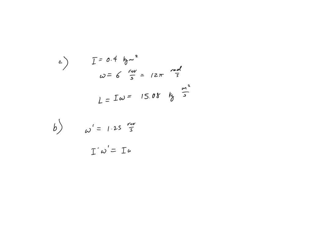 SOLVED: a) Calculate the angular momentum of an ice skater spinning at 6.00 rev/s given his ...