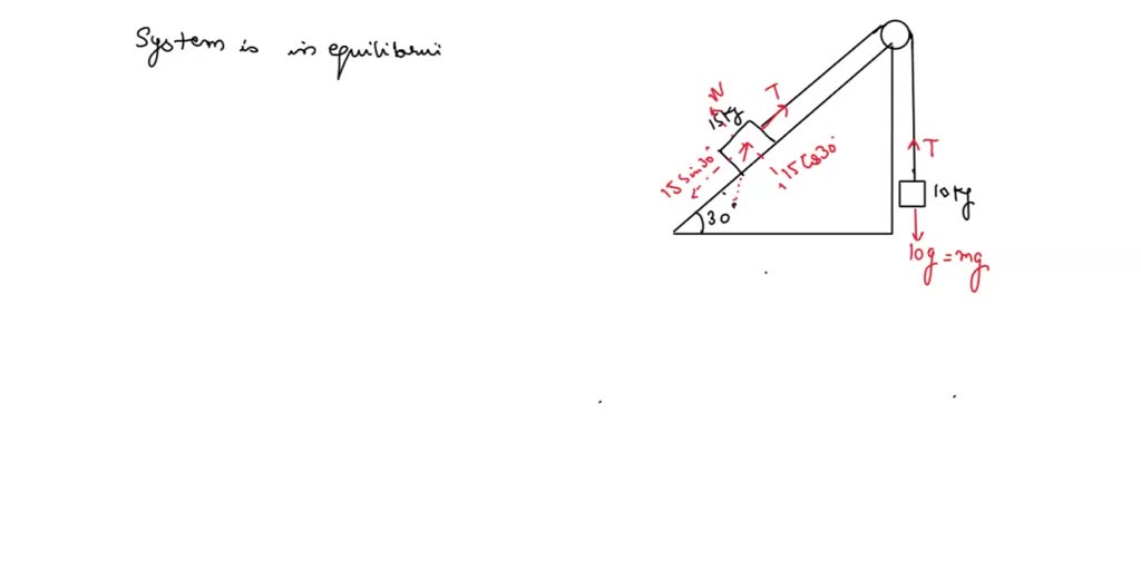 SOLVED: Two blocks of mass mA = 15 kg and mB = 10 kg are connected by a massless string that ...
