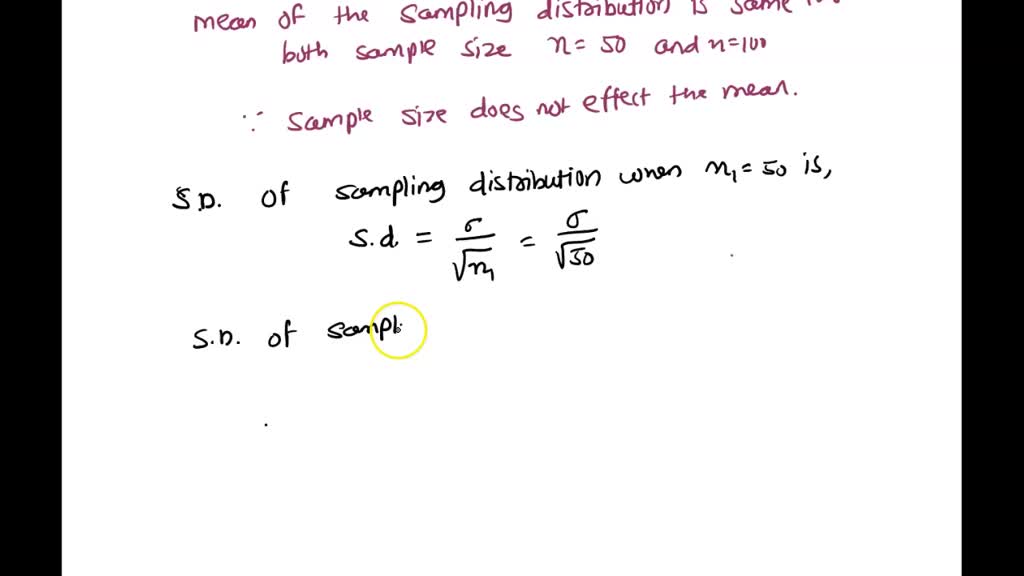 2 Suppose that all possible n 50 samples are selected from a population ...