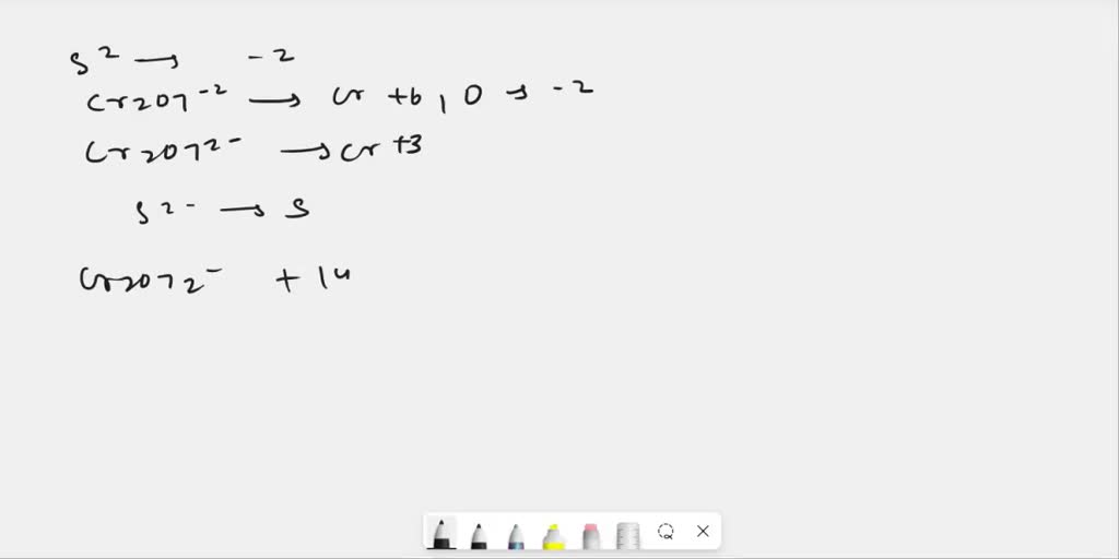 SOLVED: Balance the following reaction which occurs in acidic solutions ...