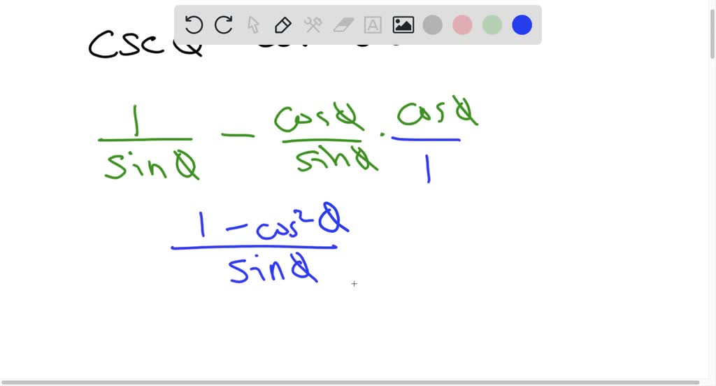 SOLVED: Write the trigonometric expresslon In terms of sine and cosine ...