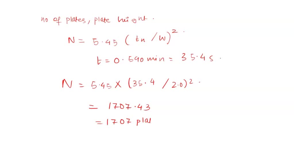 SOLVED: The eluate from high-performance liquid chromatography (HPLC) separalion was analyzed ...