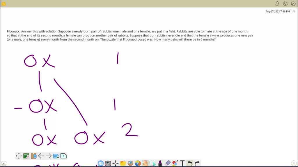 Solved Fibonacci Answer This With Solution Suppose A Newly Born Pair Of Rabbits One Male And